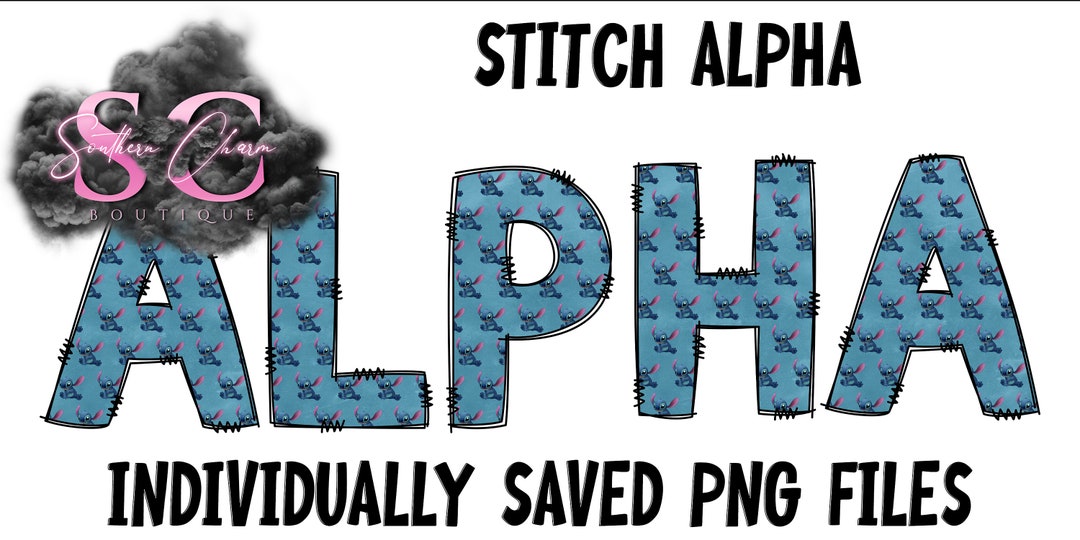 Stitch Alpha, Doodle Letters, Uppercase, Sublimation, Digital Download ...