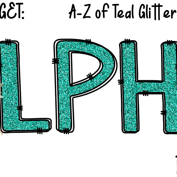 Teal Letters - Etsy