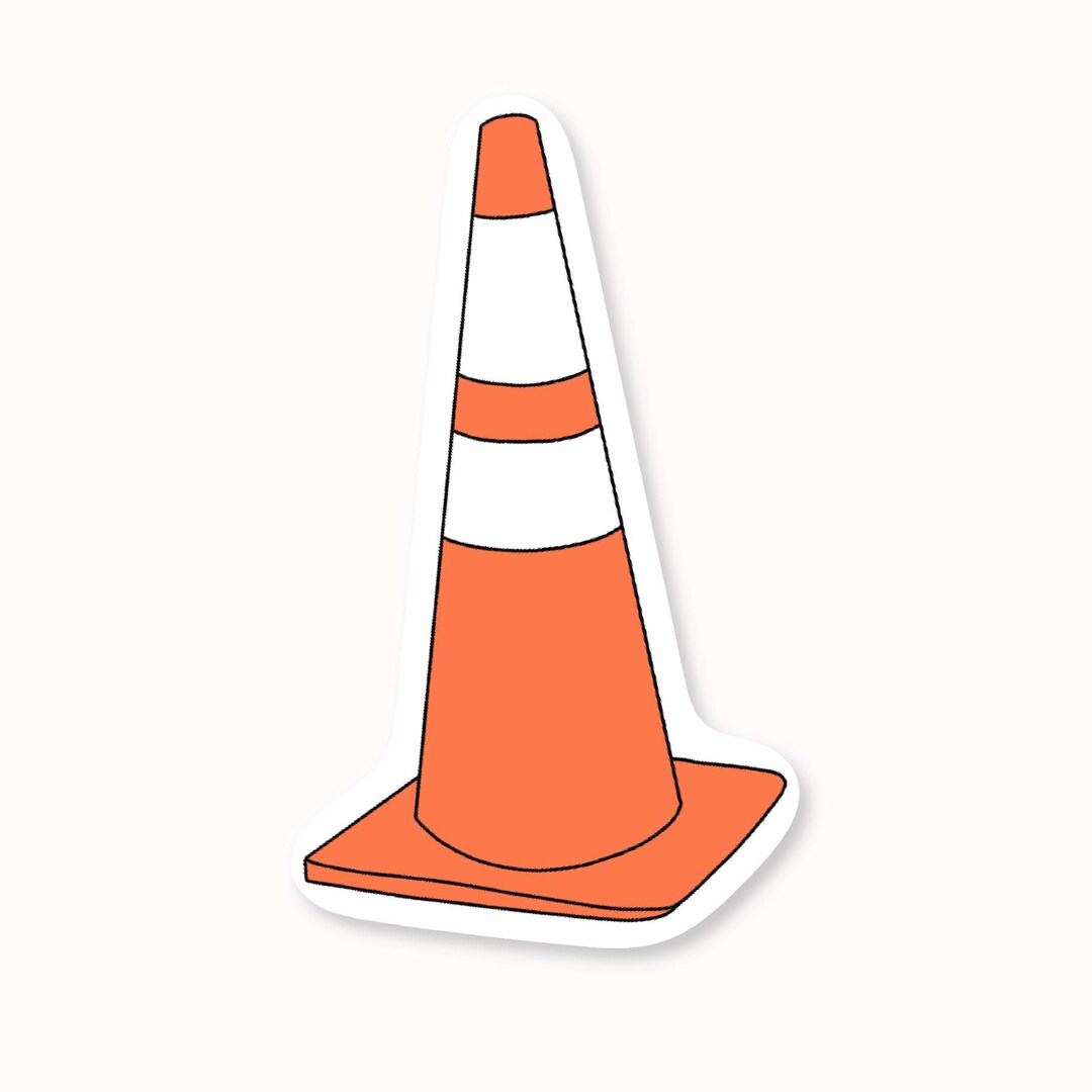 Traffic Cone Sticker - Etsy