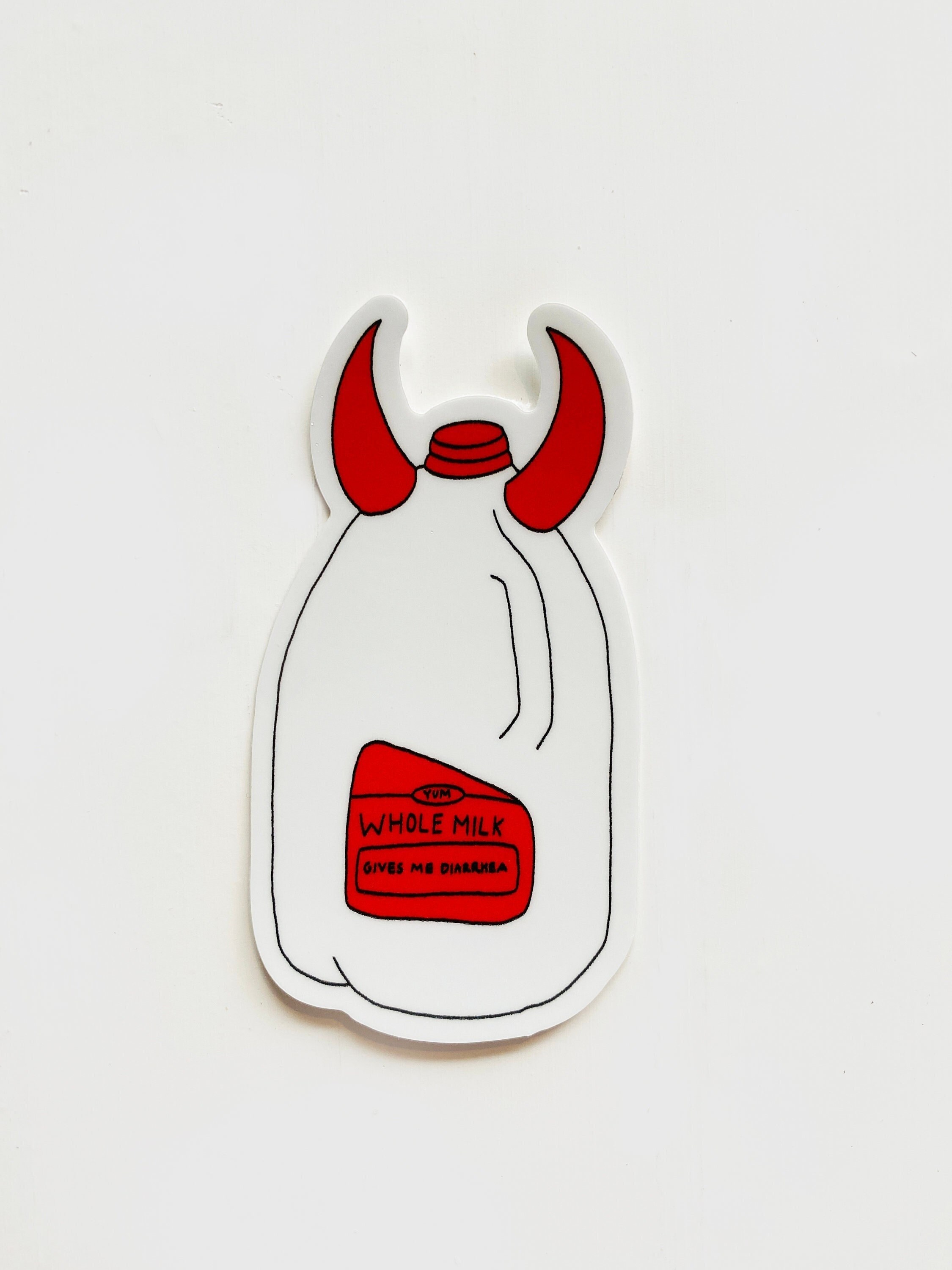 Devil Whole Milk Sticker / 1.7 X 3 - Etsy