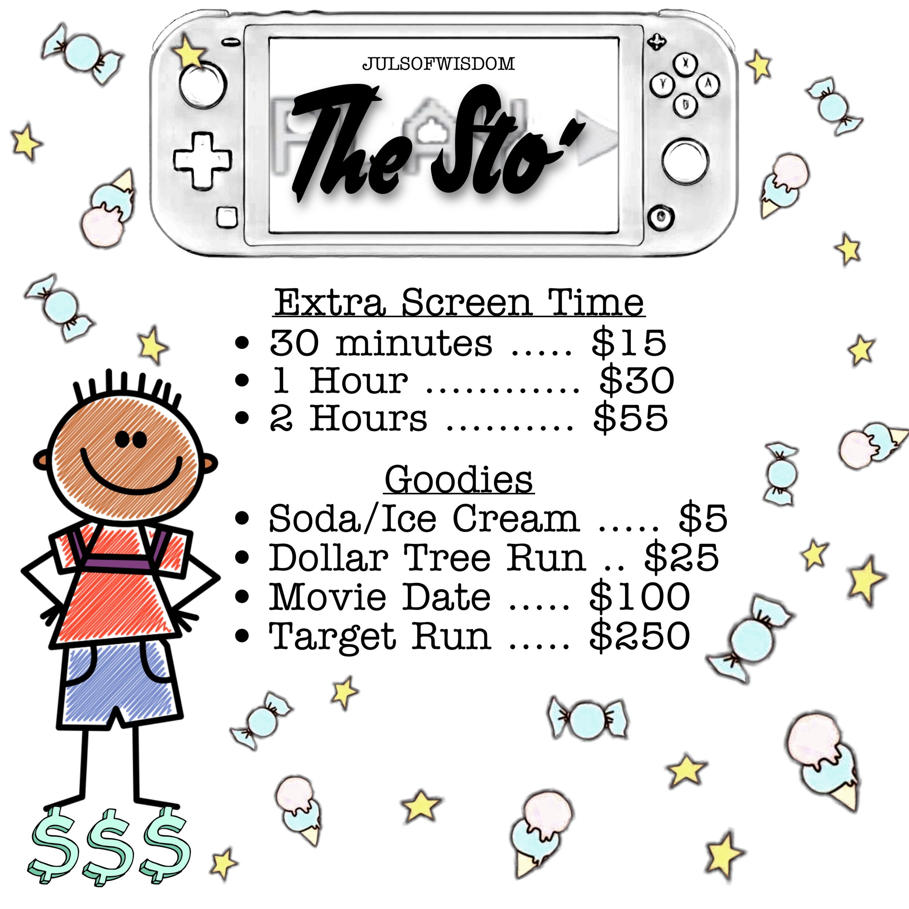 Custom Printable Money for Kids Children Reward and Earning Good ...