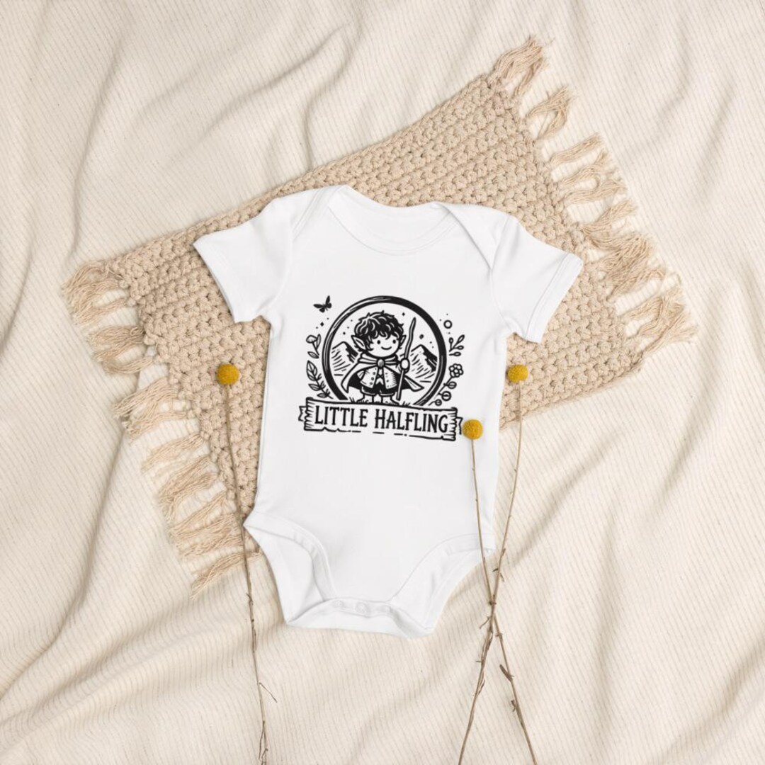 Lord of the Rings Baby Grow Little Halfling Organic Bodysuit Hobbit ...