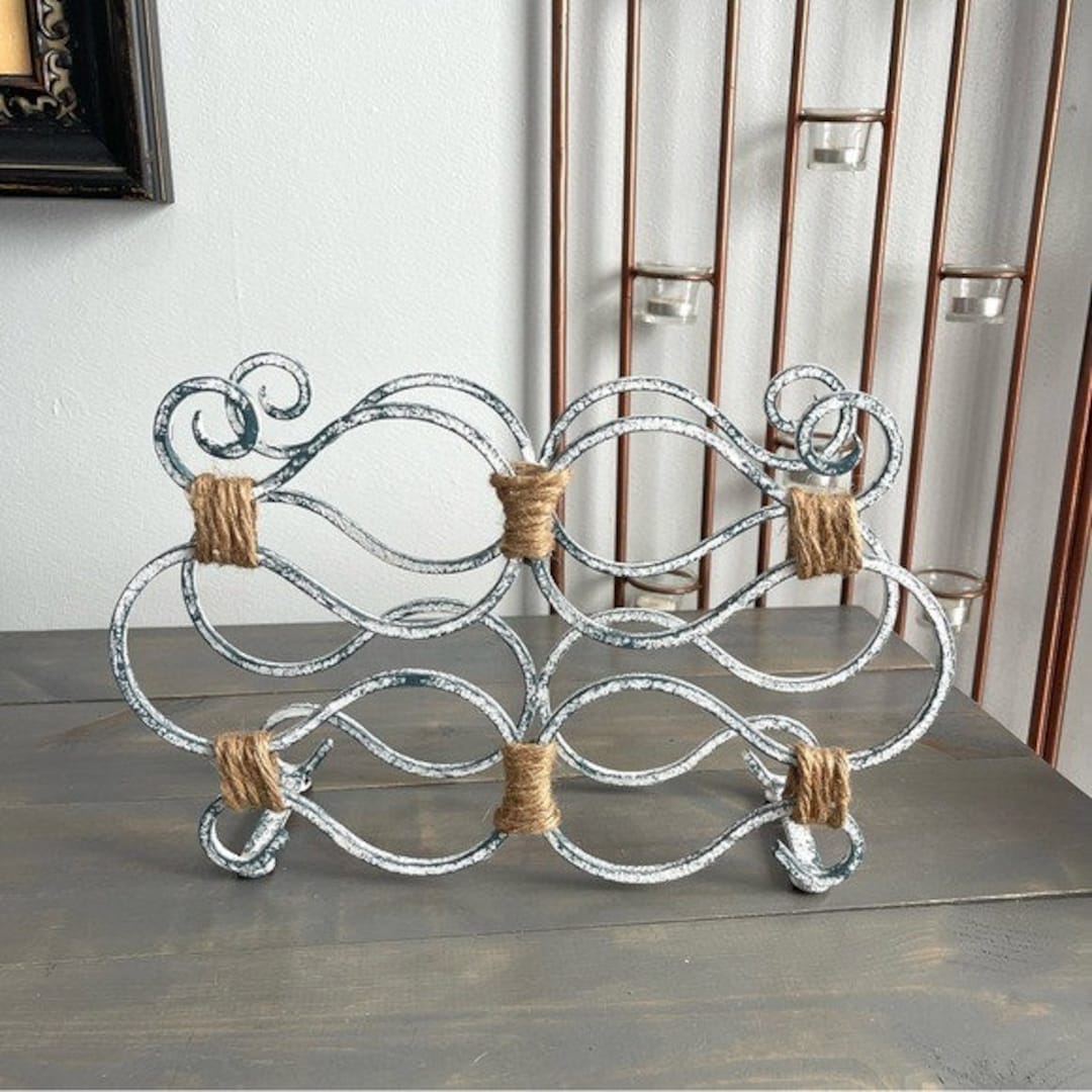 Eclectic Revival Upcycled Hand Painted Wine Rack Home Decor - Etsy