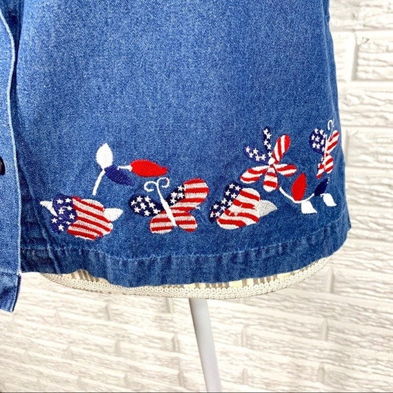 Vintage New Direction Patriotic American Flag Denim S… - Gem