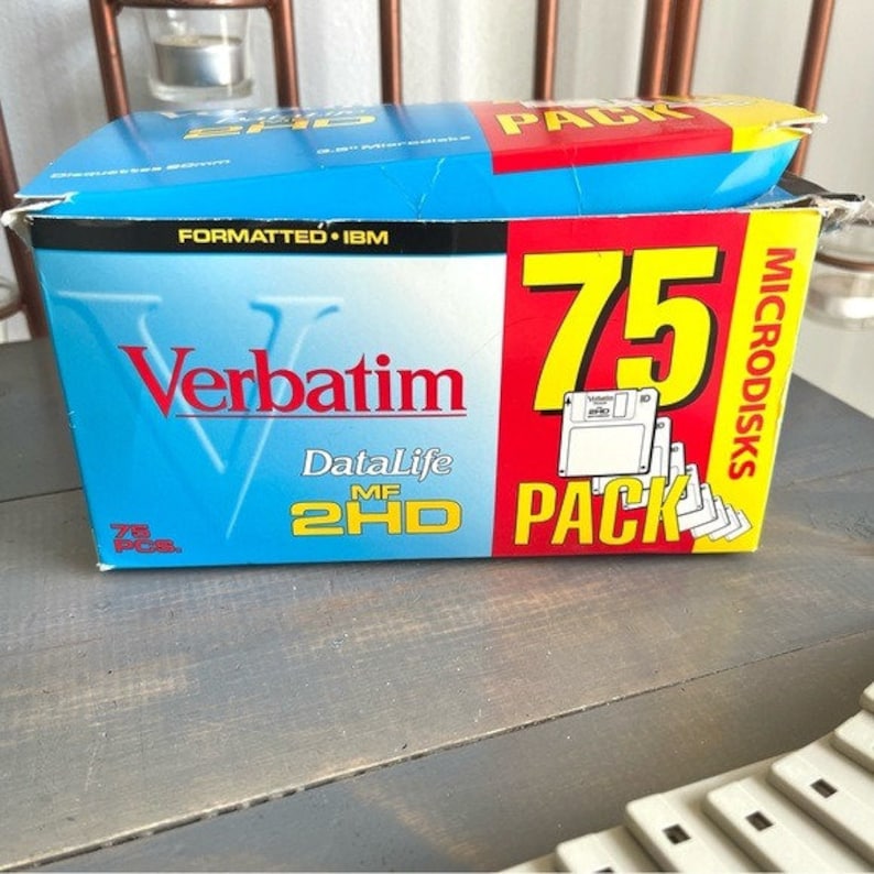 Vtg Verbatim 3.5” 55 Microdisks Floppy Disks Lot Datalife MF 2HD ...