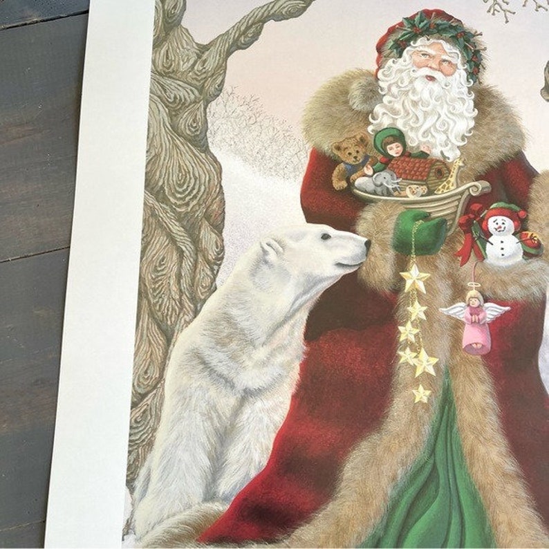 Vintage 1995 Margaret Cobane Christmas Old World Santa Claus & Polar ...