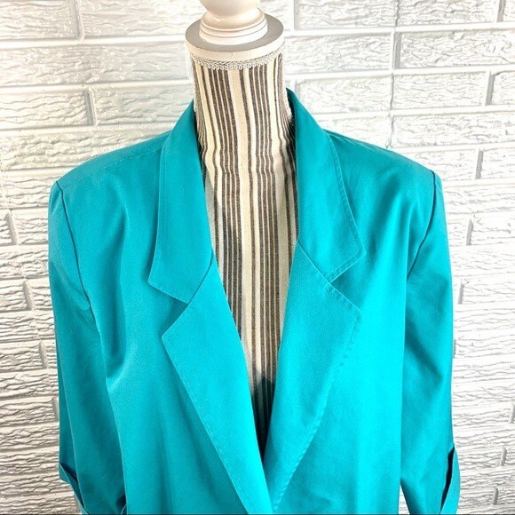 Vintage Koret Teal Blue Blazer Jacket - Etsy
