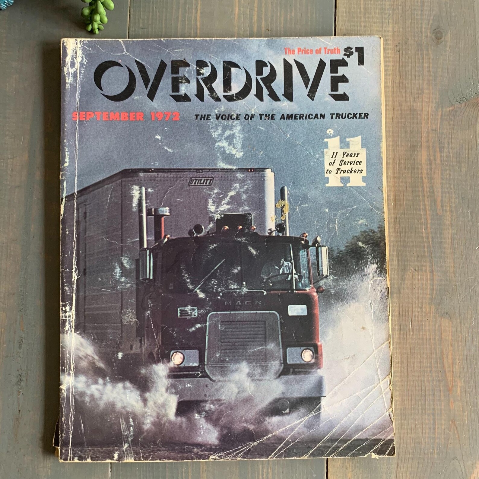 1972 September Overdrive Vintage Trucker Magazine Semi Truck Big Rig ...