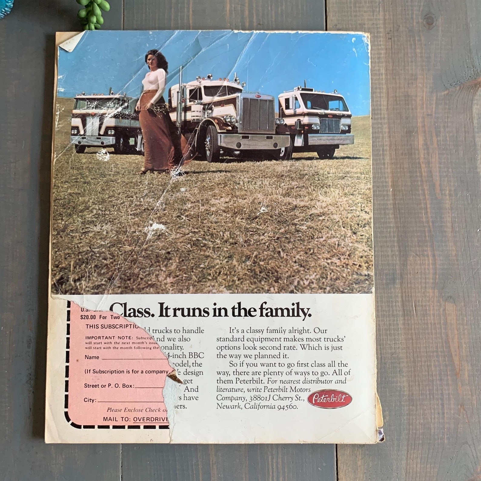 1972 September Overdrive Vintage Trucker Magazine Semi Truck Big Rig ...