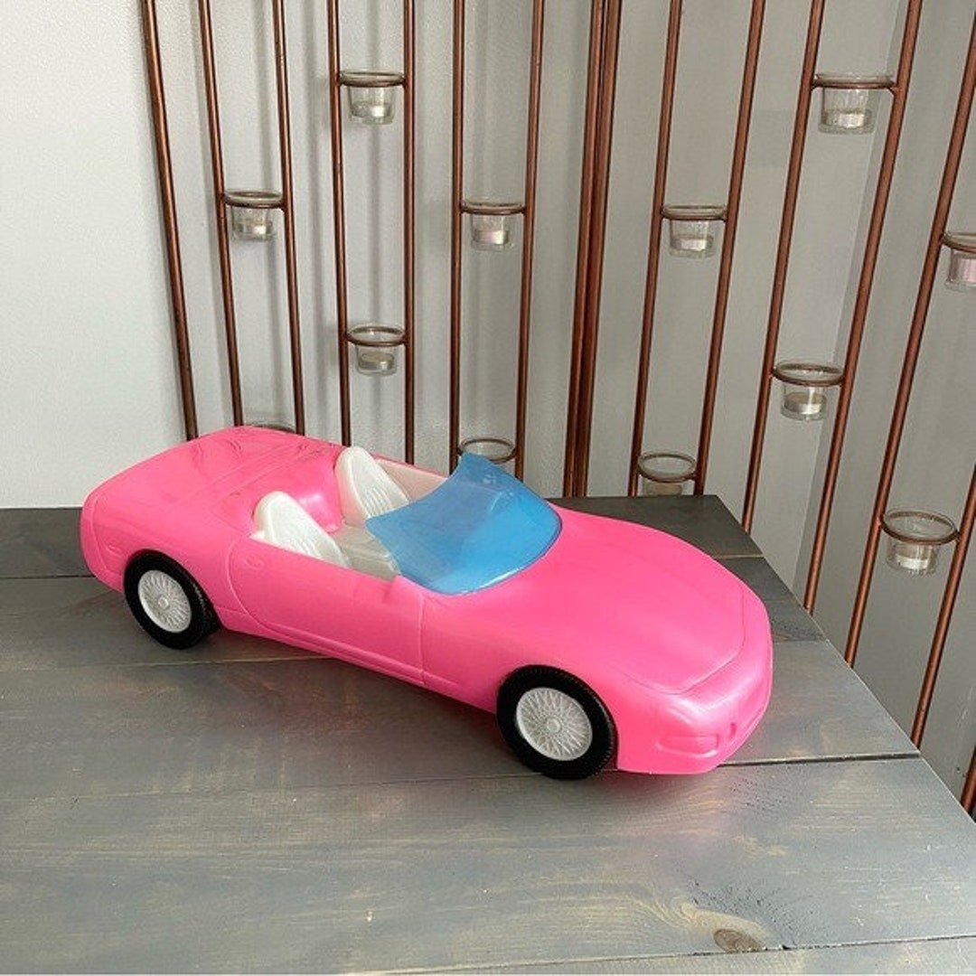 Vintage Tim Mee Toys Pink Convertible Barbie Car Corvette Hard Plastic ...