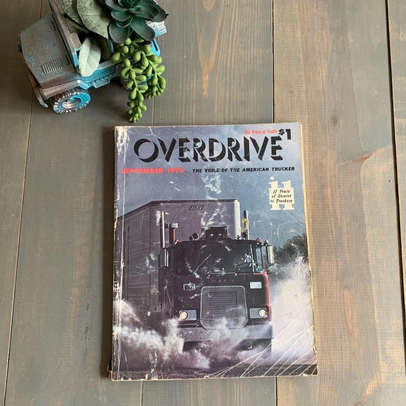 1972 September Overdrive Vintage Trucker Magazine Semi Truck Big Rig ...