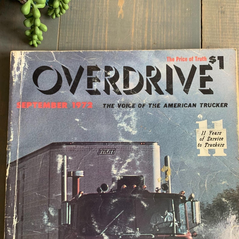 1972 September Overdrive Vintage Trucker Magazine Semi Truck Big Rig ...