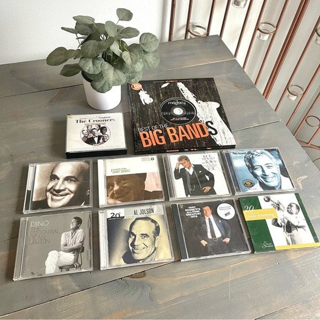 Big Bands CD Collection Dean Martin Jimmy Durante Al Jolson Rod Stewart ...