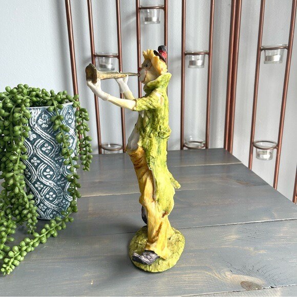 Vintage 80s Arnart Pucci Hobo Clown Musician Playing Horn Figurine ...