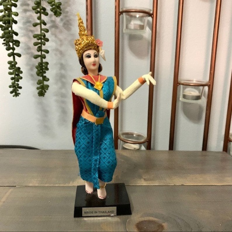 Vintage Thai Dancer Souvenir Doll Thailand 1991 - Etsy
