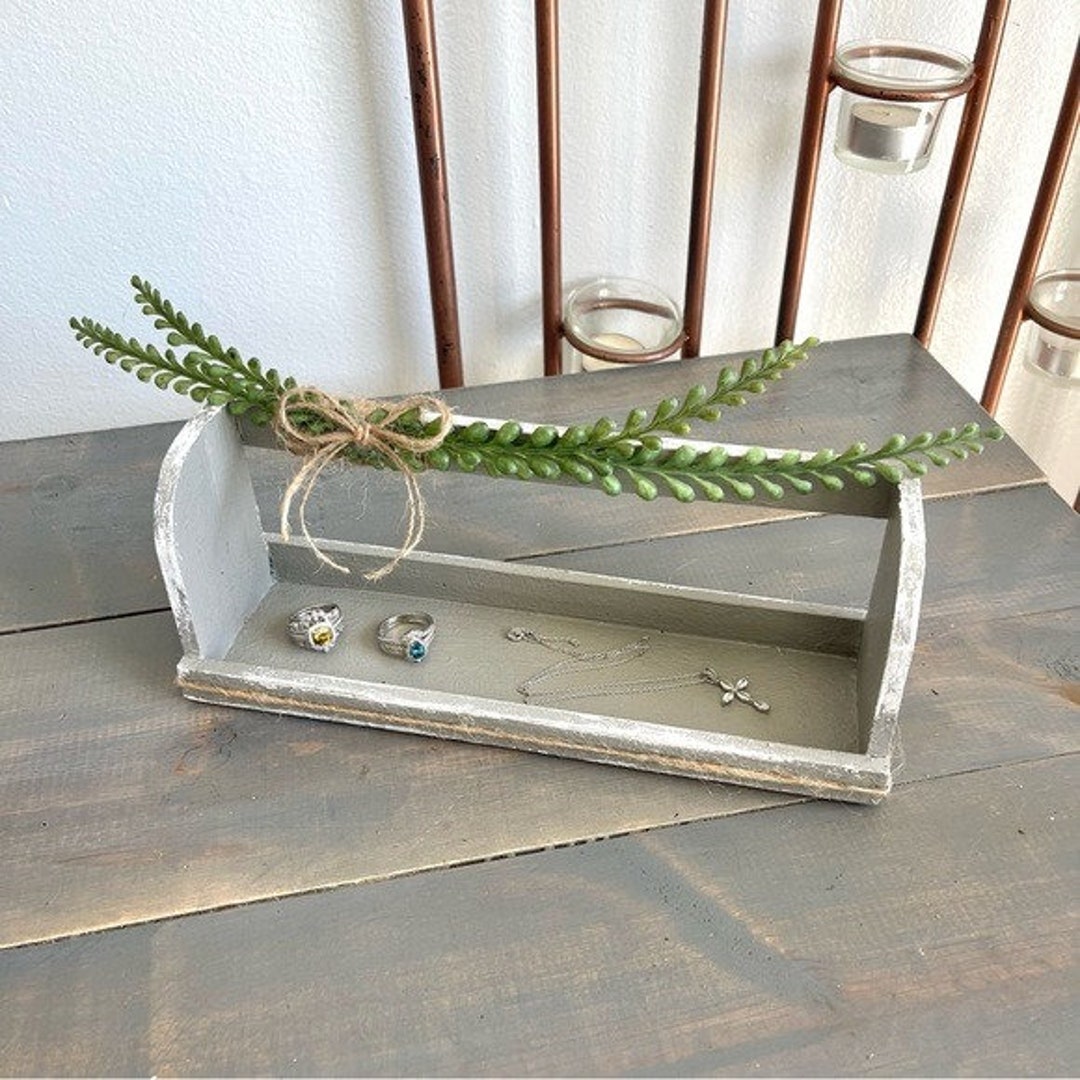 Eclectic Revival Upcycled Hand Painted Trinket Tray Spice Rack Modern ...