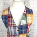 Vintage Handmade Plaid Patches Vest - Etsy