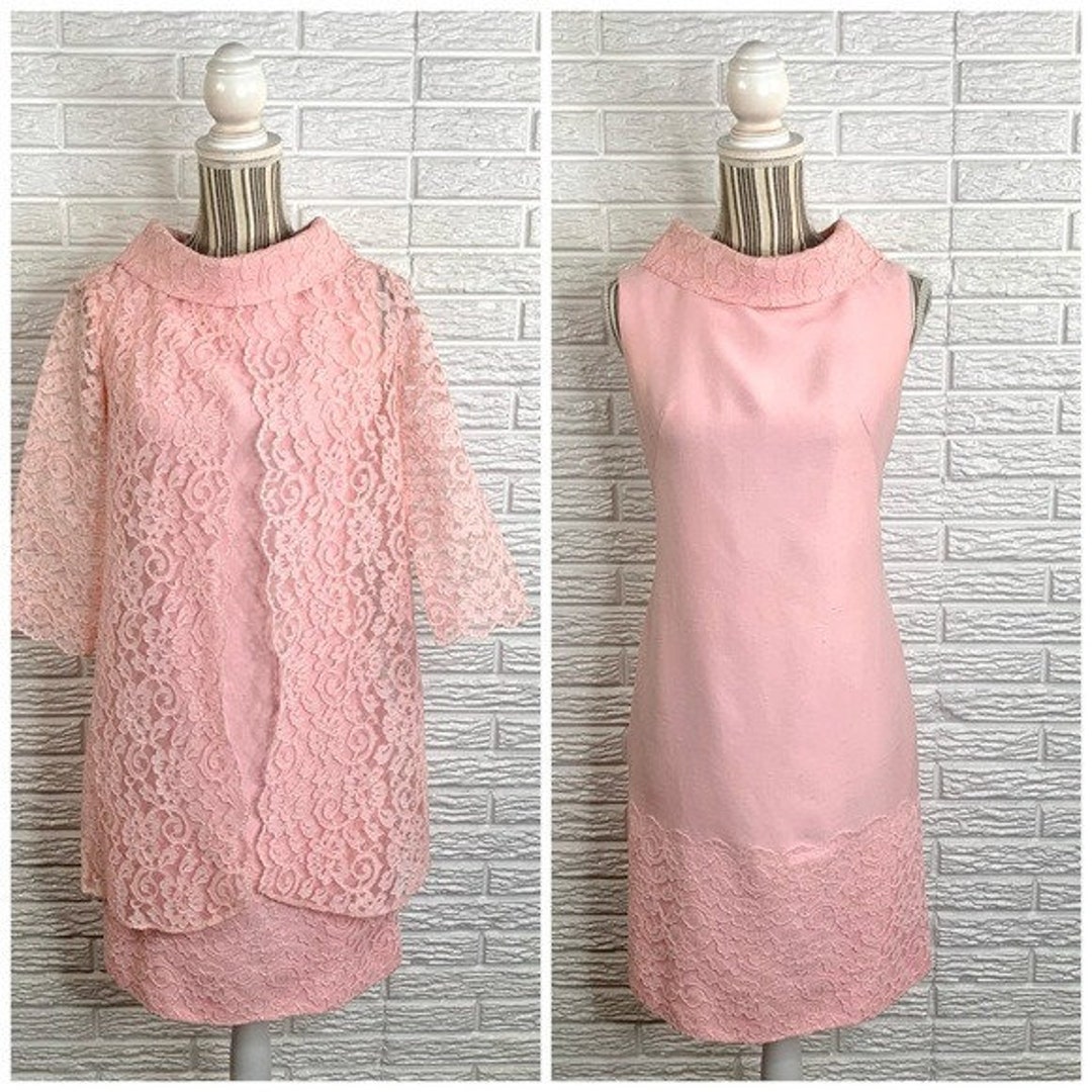 Vintage Miss Theme Pink Dress and Lace Jacket Set - Etsy