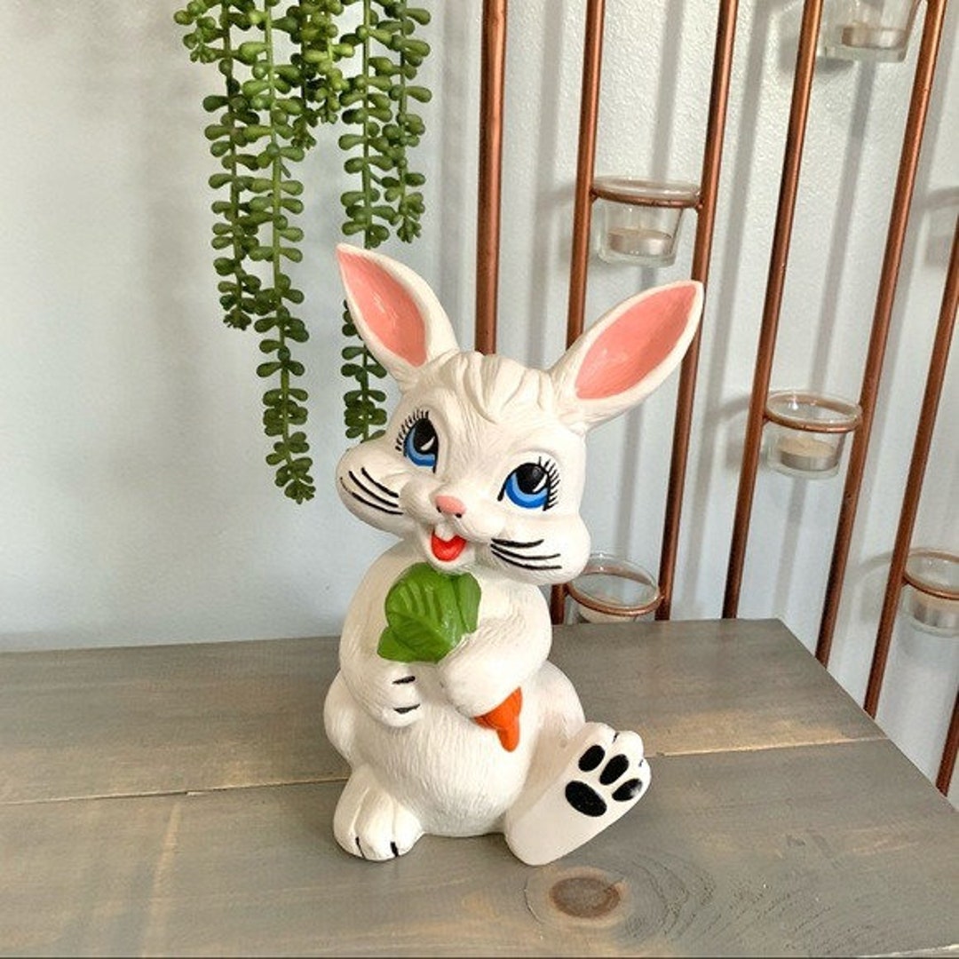Vintage 1979 Easter Bunny Ceramic Figurine Statue - Etsy