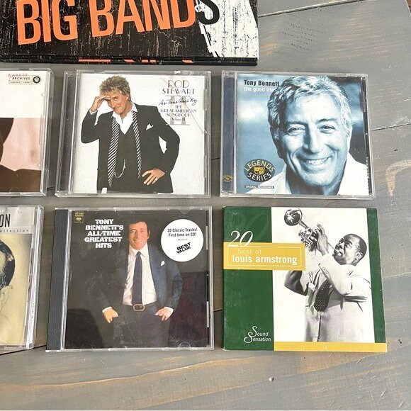 Big Bands CD Collection Dean Martin Jimmy Durante Al Jolson Rod Stewart ...
