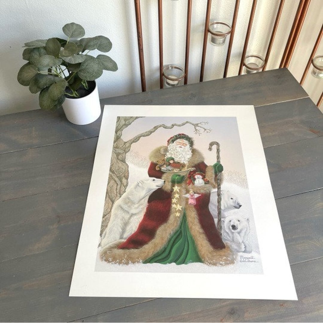 Vintage 1995 Margaret Cobane Christmas Old World Santa Claus & Polar ...