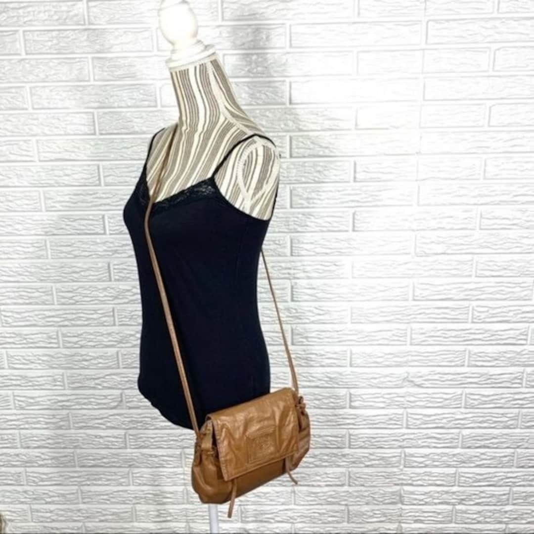 Vintage Mitzi Tan Faux Leather Purse Crossbody Bag - Etsy