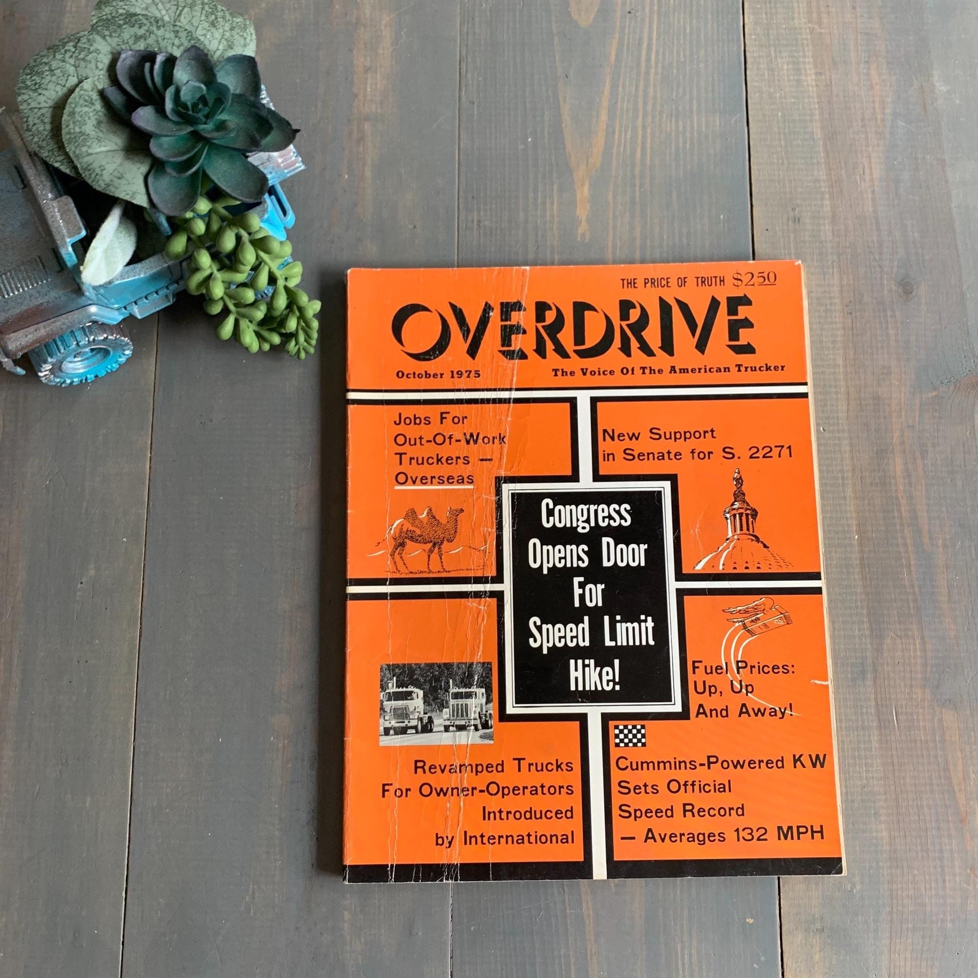 1975 October Overdrive Vintage Trucker Magazine Semi Truck Big Rig ...