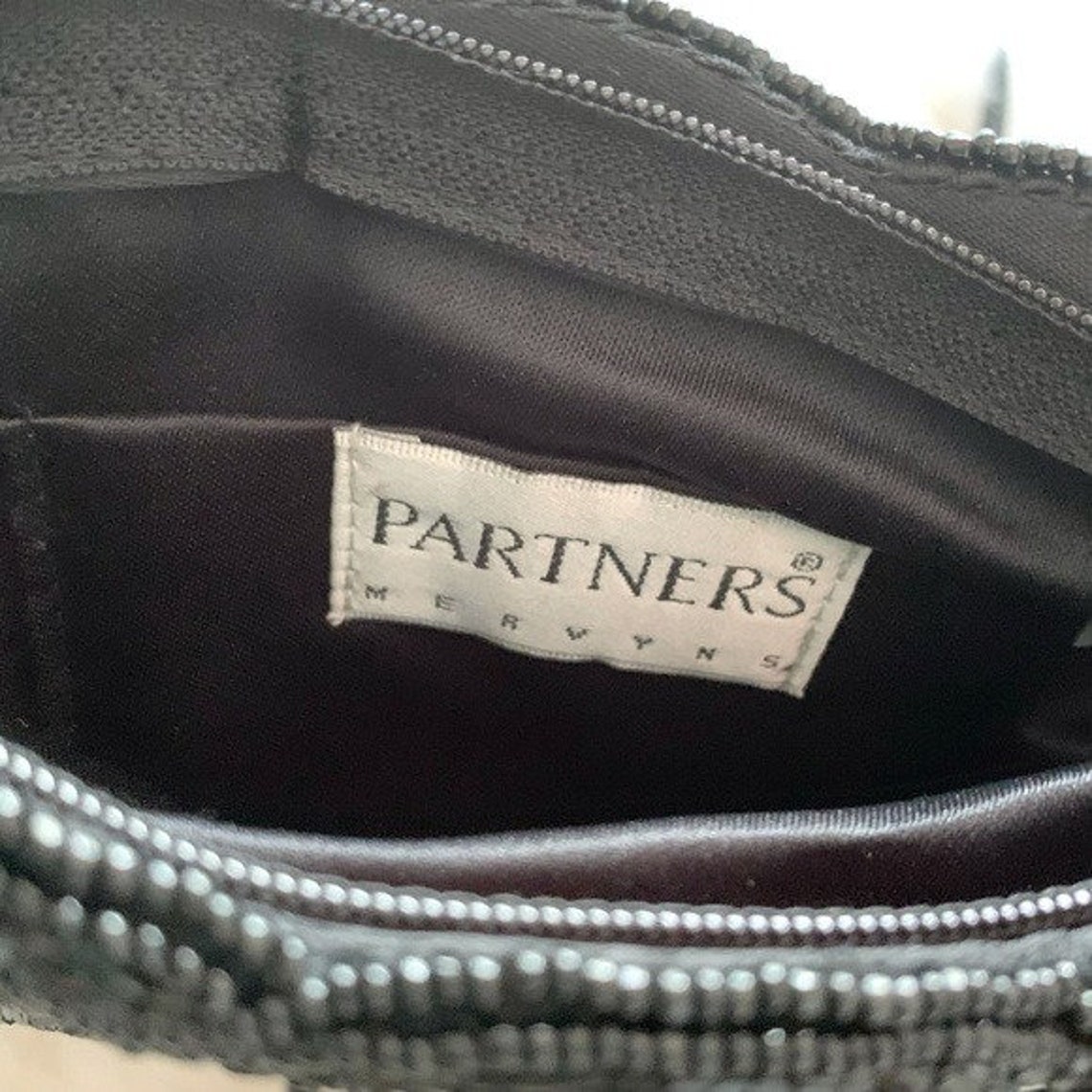 Vintage Partners Mervyns Black Beaded Evening Bag - Etsy