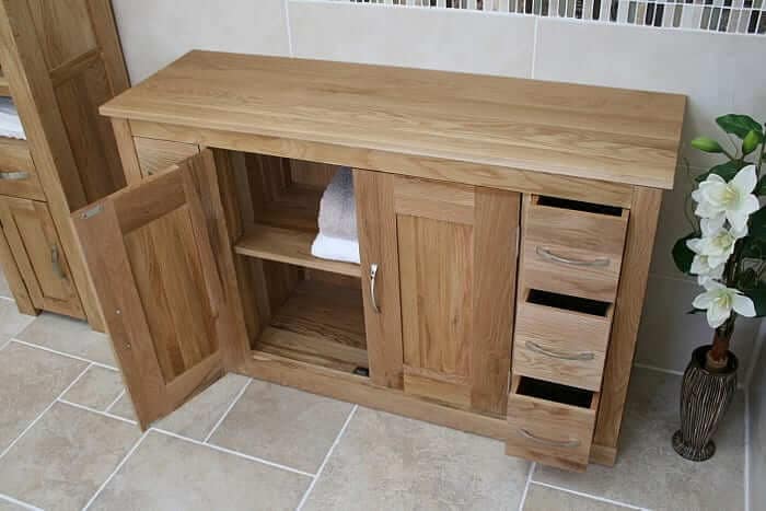 Oak Bathroom Vanity Unit COR02B - Etsy UK