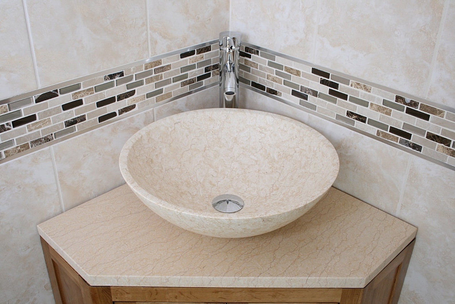 Cream Marble Top Corner Unit Marble Basin 501BCM25C - Etsy UK