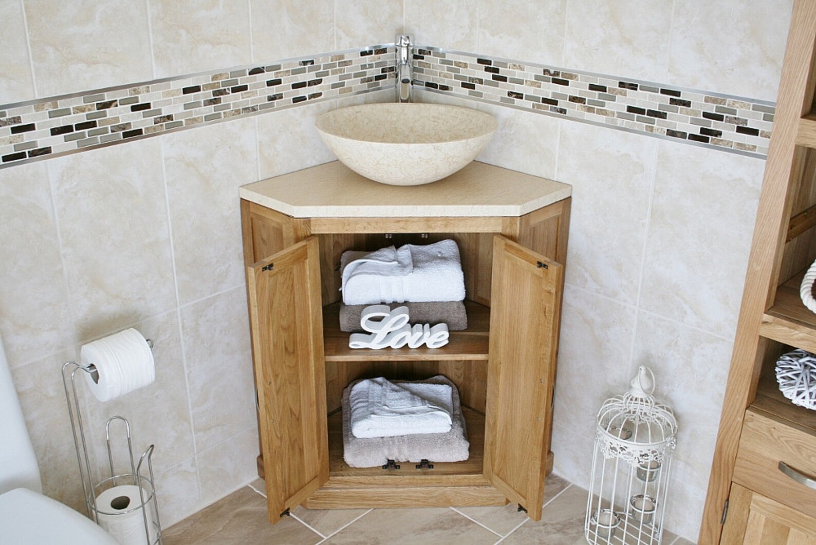 Cream Marble Top Corner Unit Marble Basin 501BCM25C - Etsy UK