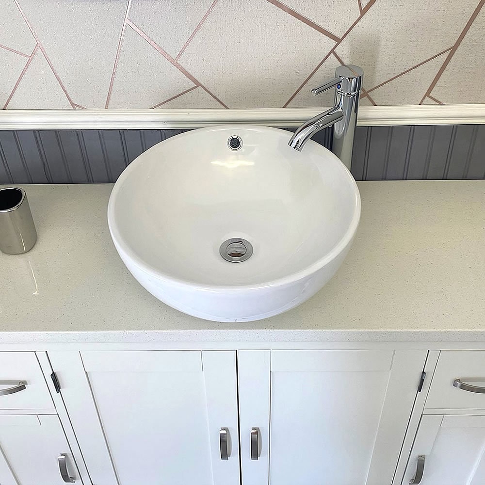 Off White Painted Bathroom Vanity Unit 123cm Wide With White | Etsy UK