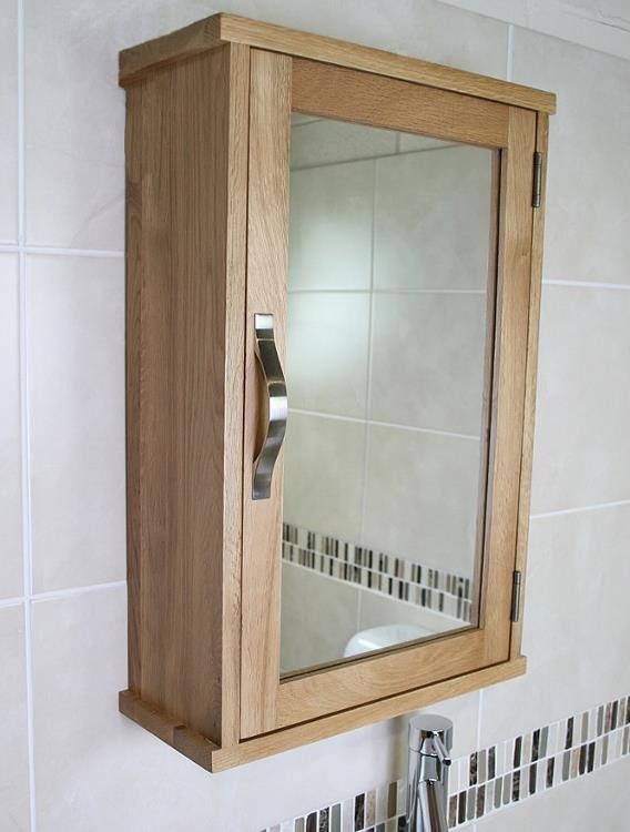 Bathroom Cabinet Oak Mirror – Rispa