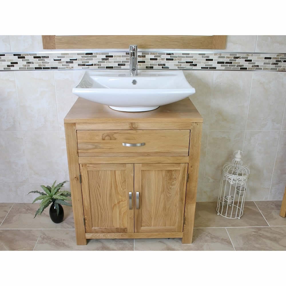 Solid Oak Vanity Unit | Oak Top Unit Ceramic Basin 502CB016 - Etsy UK