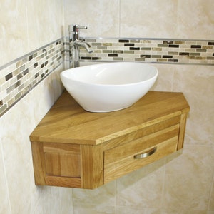 Oak Top Corner Unit Basin Choice 501WCBC - Etsy UK
