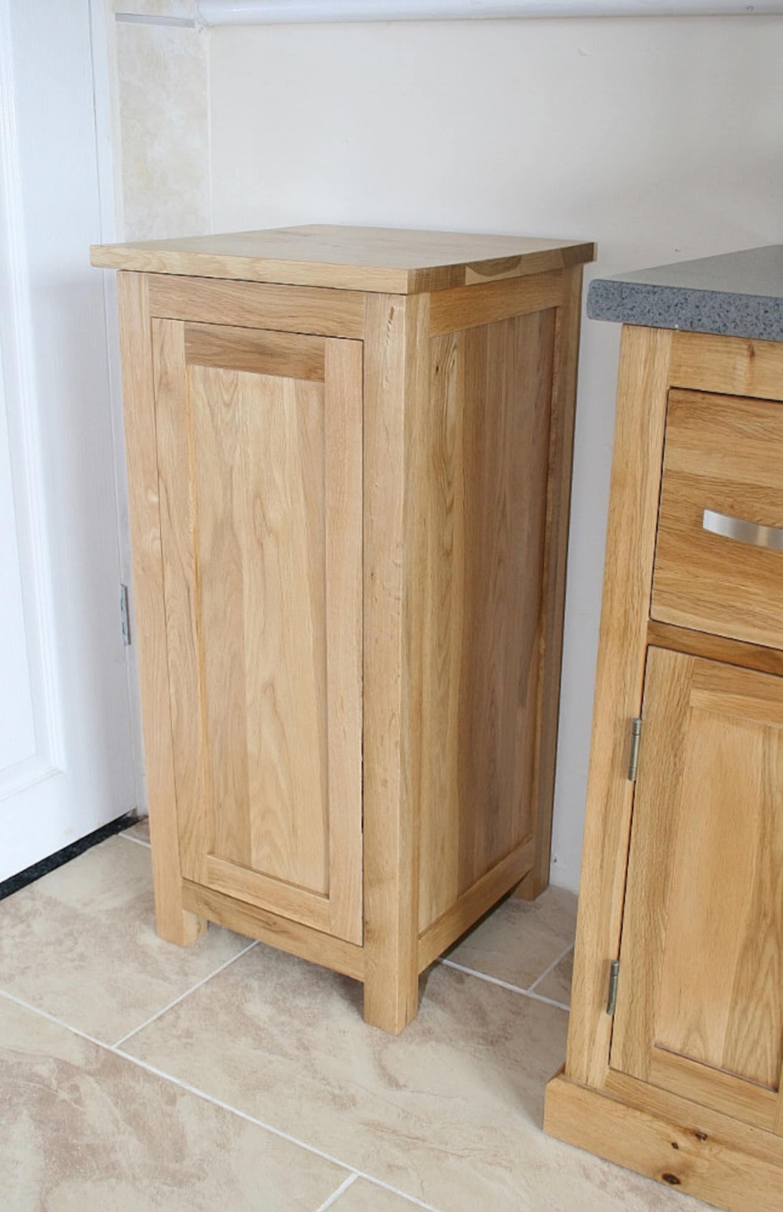 Solid Oak Laundry Bin 480 - Etsy UK