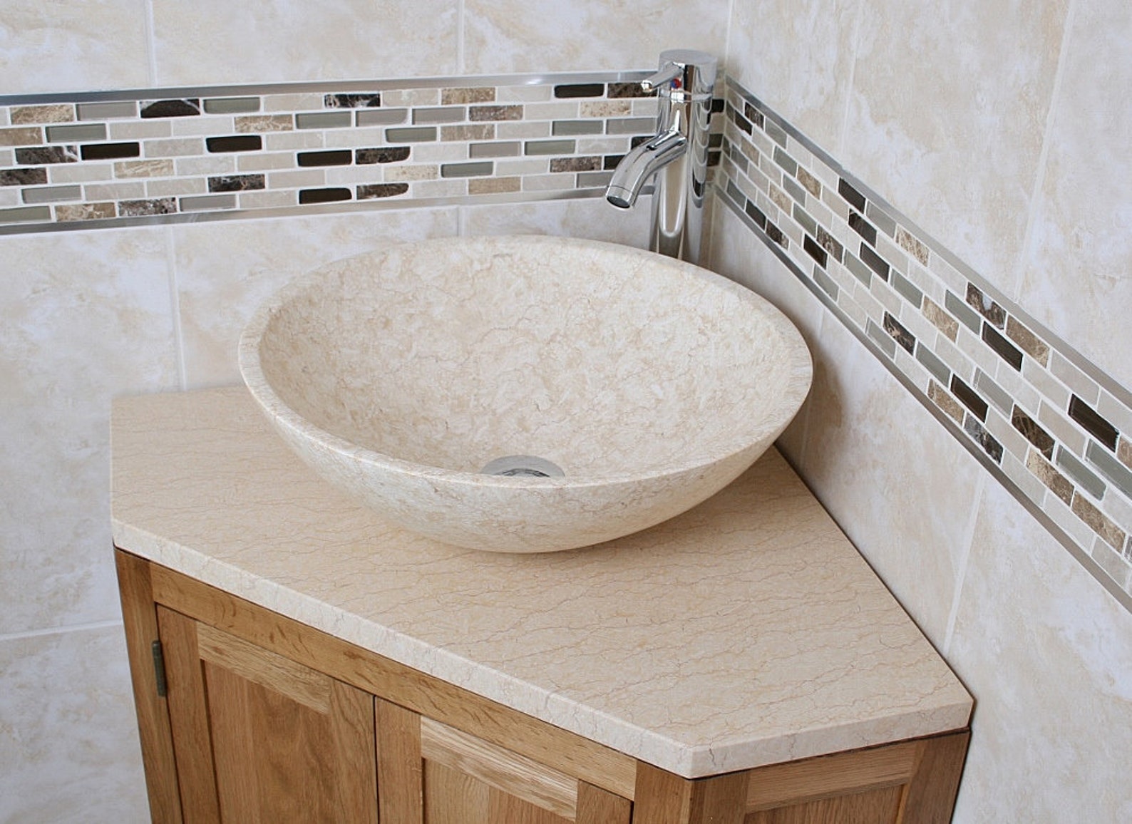 Cream Marble Top Corner Unit Marble Basin 501BCM25C - Etsy UK