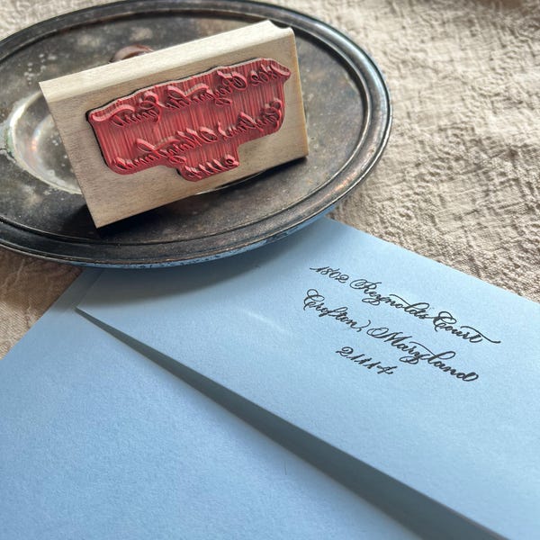 Calligraphy Stamp - Etsy