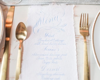 Calligraphy Menus for Your Wedding or Event Custom Full | Etsy