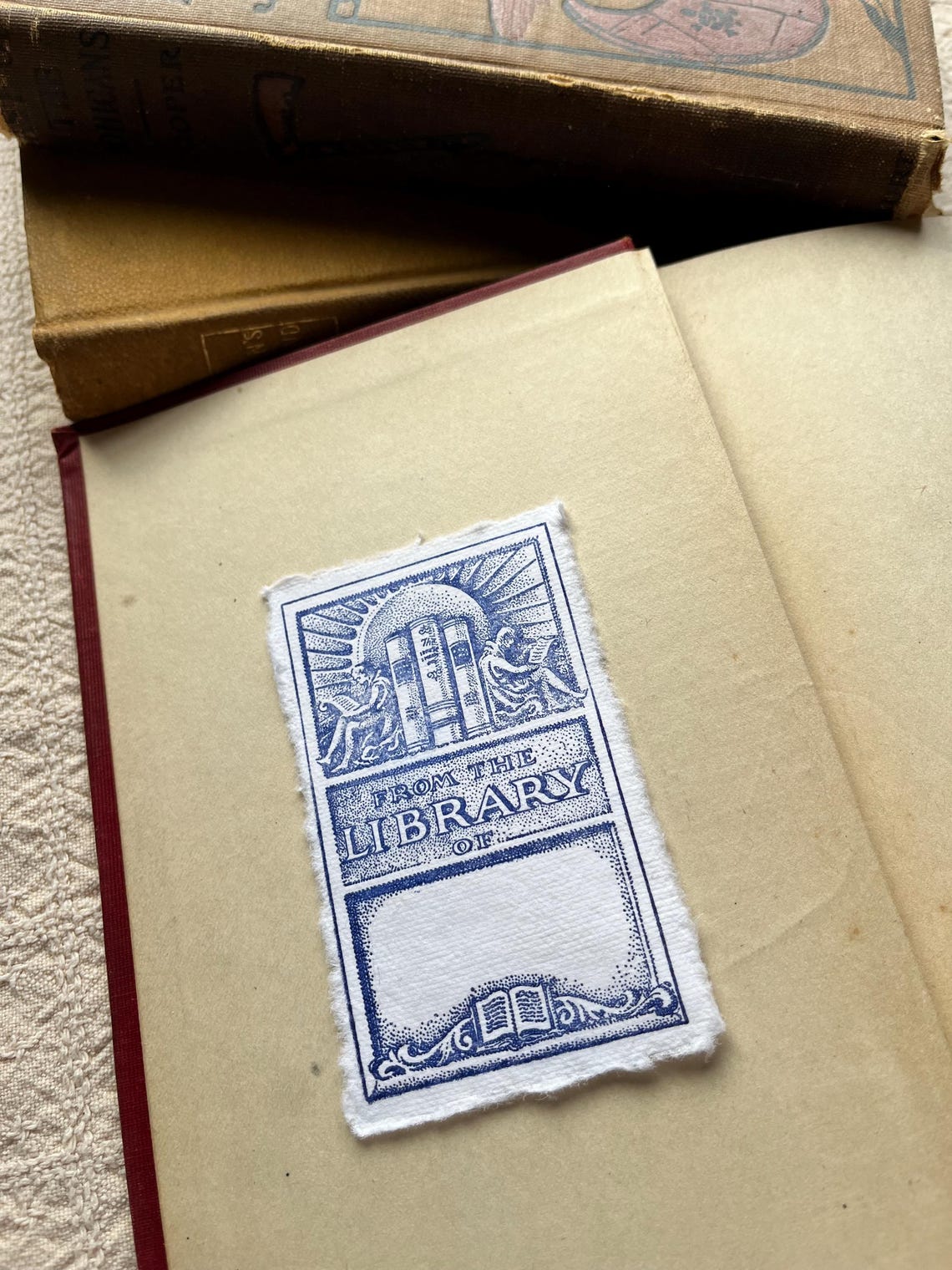Handmade Paper Letterpress Book Plates - Optional Personalization in ...