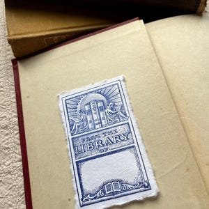 Handmade Paper Letterpress Book Plates - Optional Personalization in ...