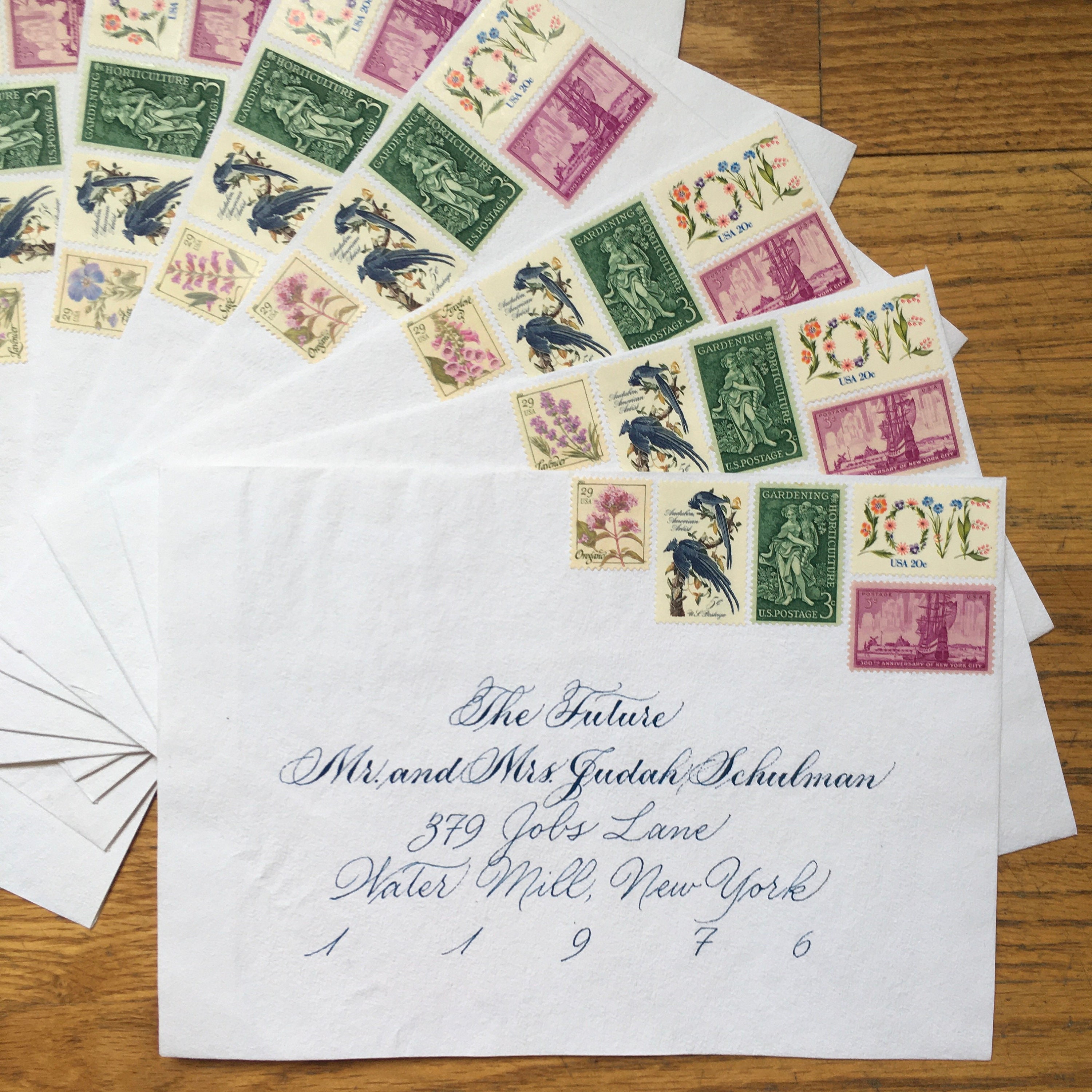 Custom Vintage Stamp Set- Unique Personalized Vintage Stamp for 2 ...