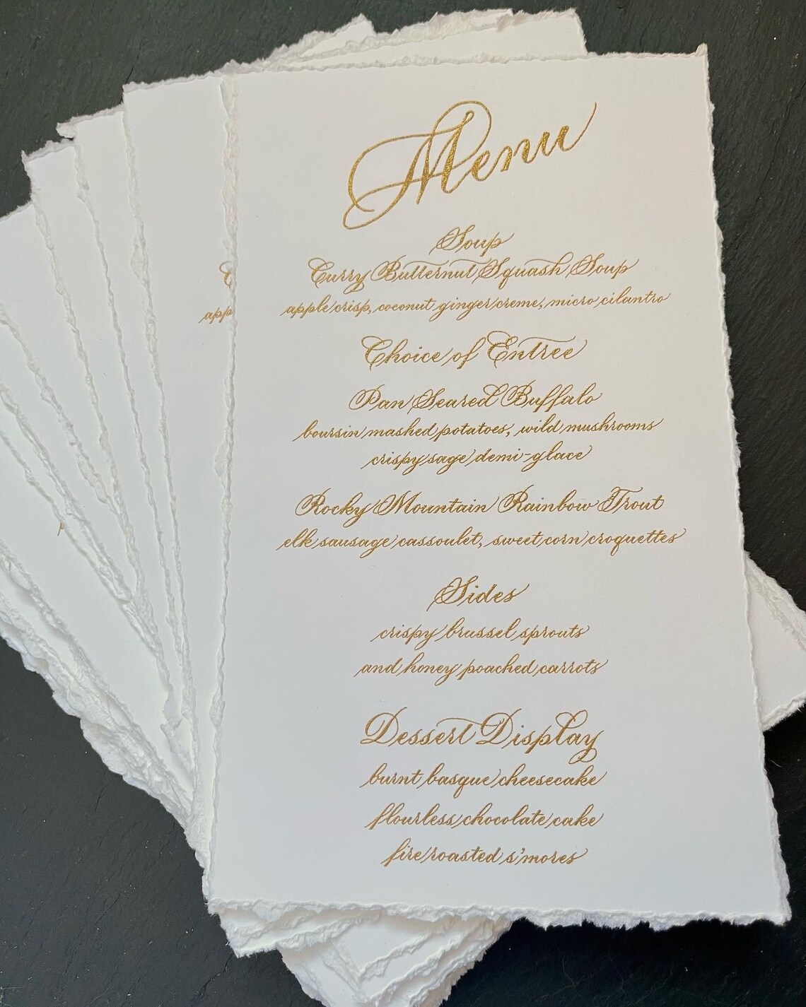 Calligraphy Menus for Your Wedding or Event Custom Full | Etsy
