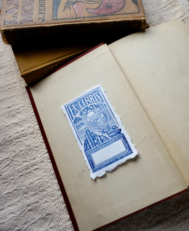 Handmade Paper Letterpress Book Plates - Optional Personalization in ...