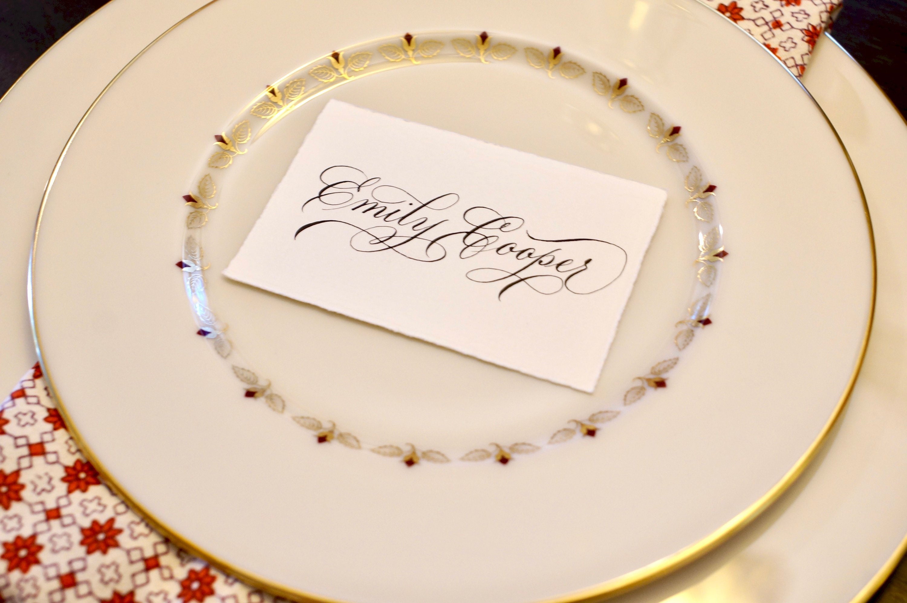 Calligraphy Place Cards in Copperplate Calligraphy for Your Wedding or ...