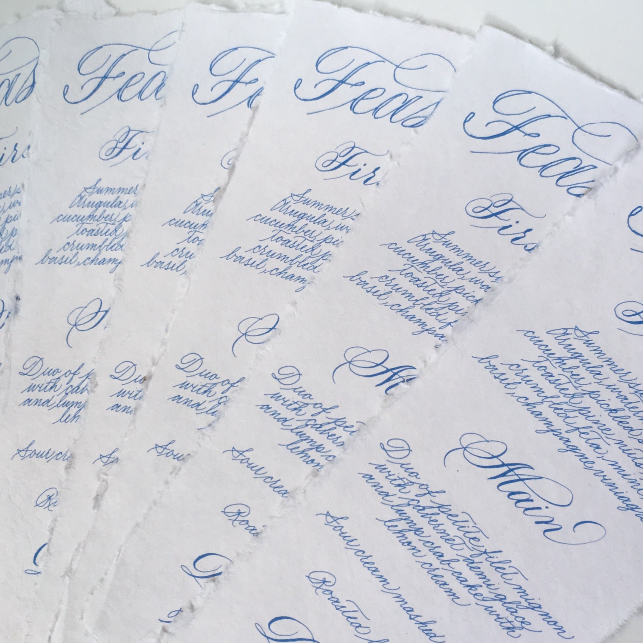 Calligraphy Menus for your Wedding or Event Custom Full | Etsy