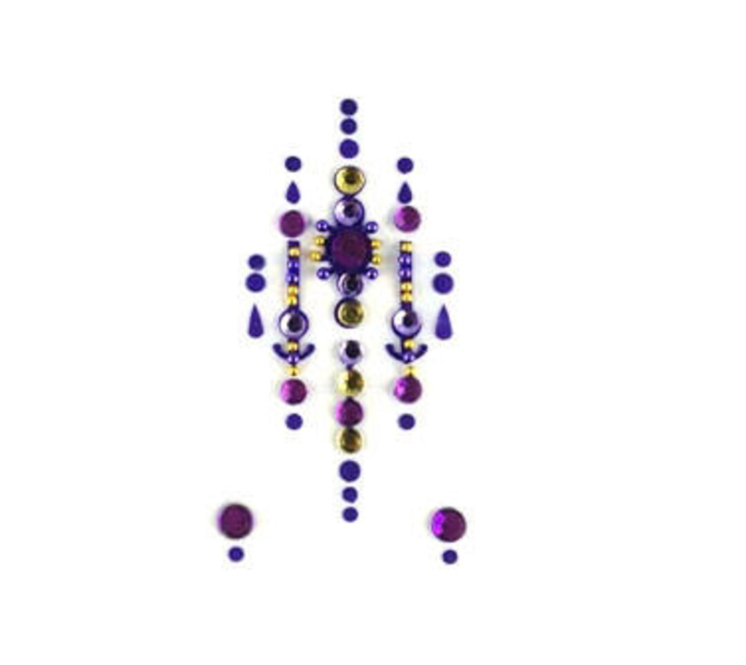 Purple Bindi, Blue Bindi, Face Nail Bindi, Festival Face Forehead ...