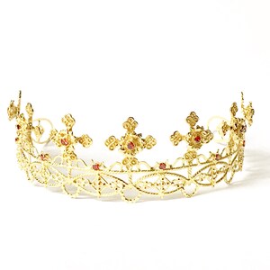 Gold Jeweled Crown, Divinity Crown, Divine Feminine Jewelry, Crystal ...