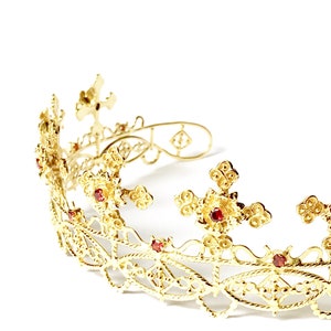 Gold Jeweled Crown, Divinity Crown, Divine Feminine Jewelry, Crystal ...