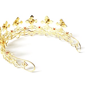 Gold Jeweled Crown, Divinity Crown, Divine Feminine Jewelry, Crystal ...